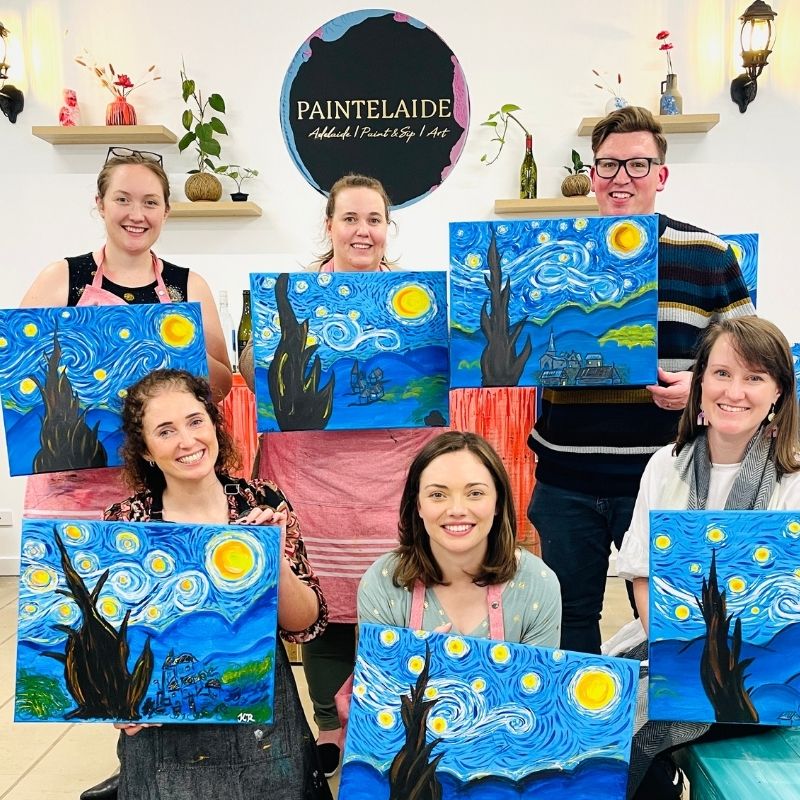 Van Gogh Special Paint and Sip in Adelaide South Australia – Paintelaide